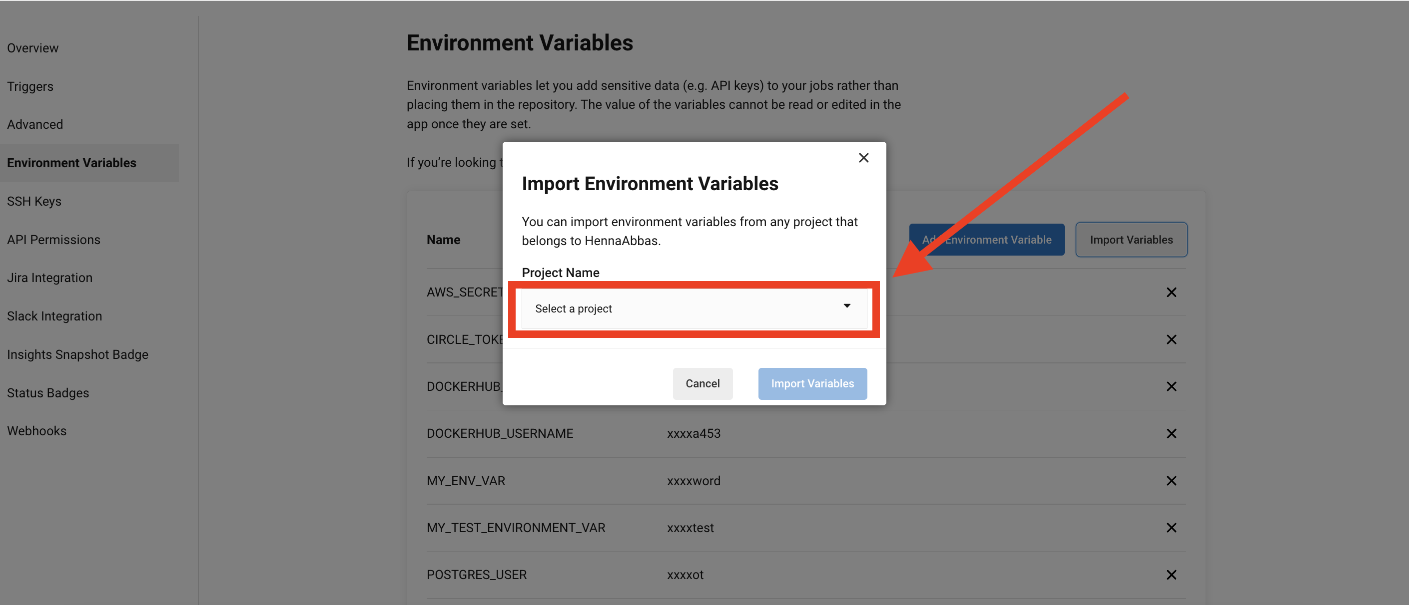 How to import Environment Variables from another project – CircleCI ... How to import Environment Variables from another project – CircleCI ...